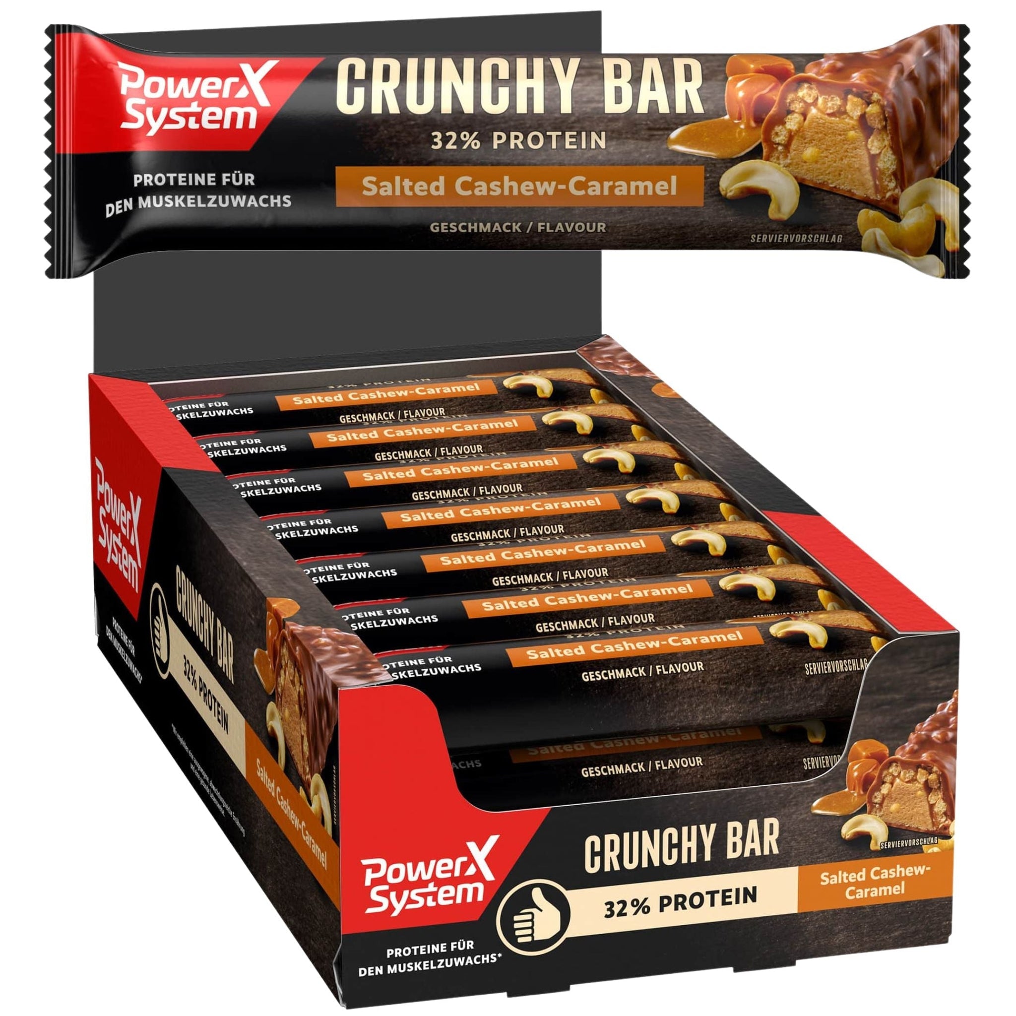 Crunchy Bar Proteinriegel mit leckerem Karamell